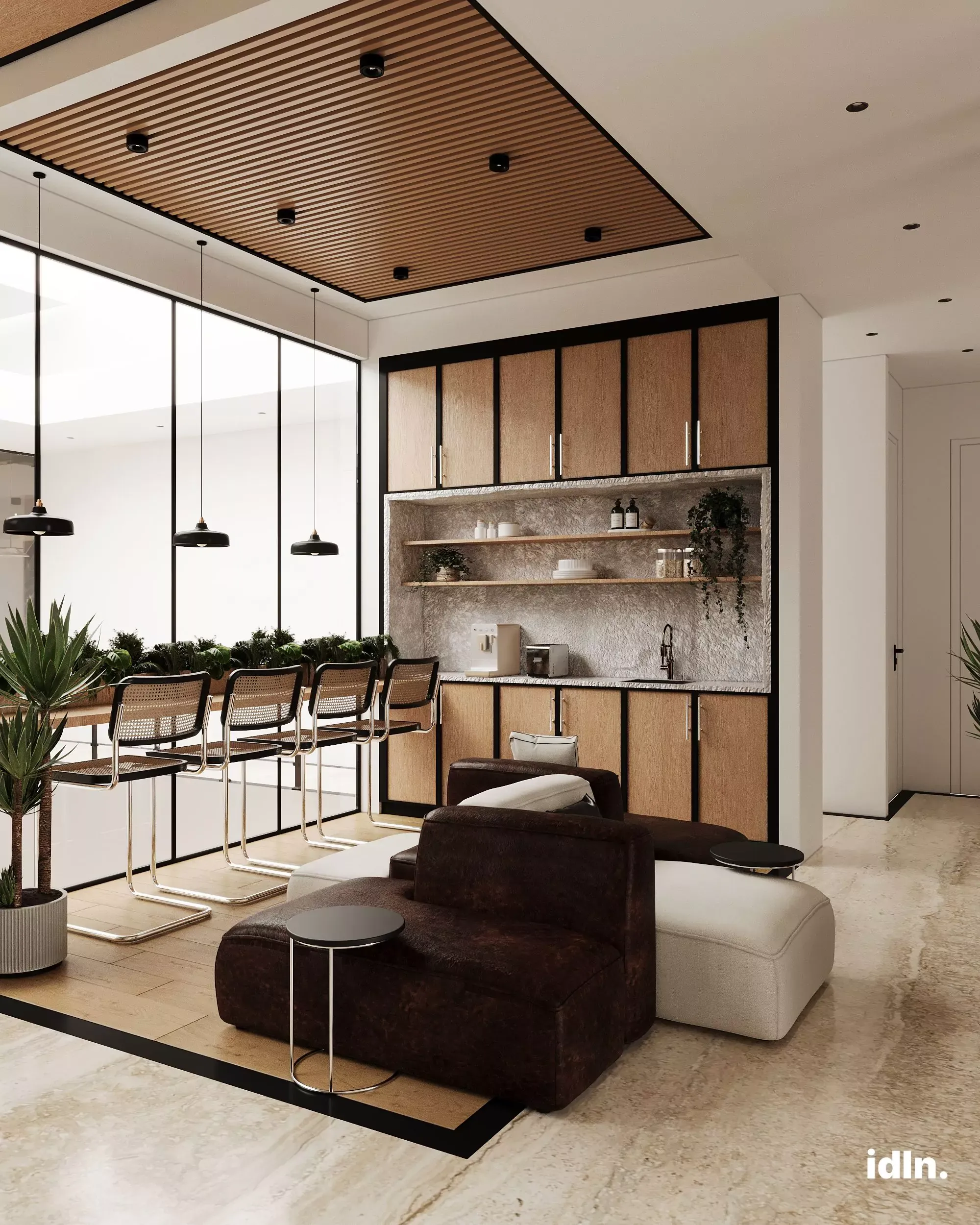 Expansive Office Space with Modern Design and Functional Areas