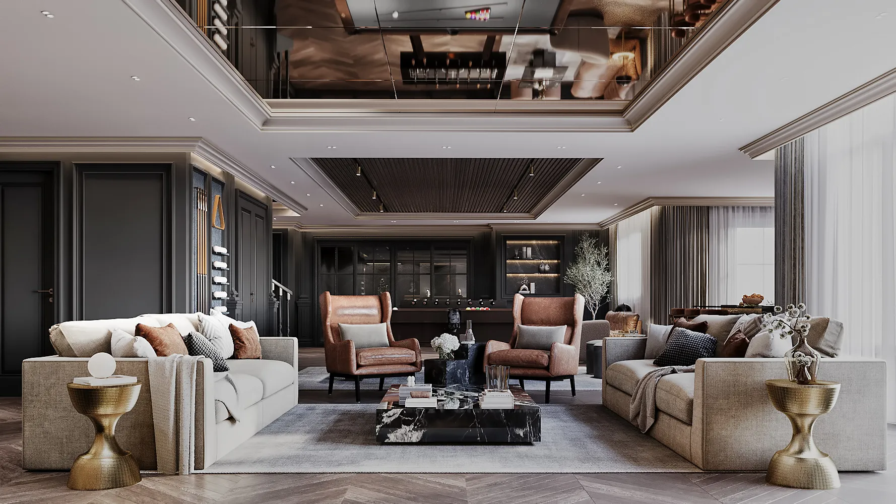 Modern Classic Fusion Living Room With a Cozy, Welcoming Atmosphere
